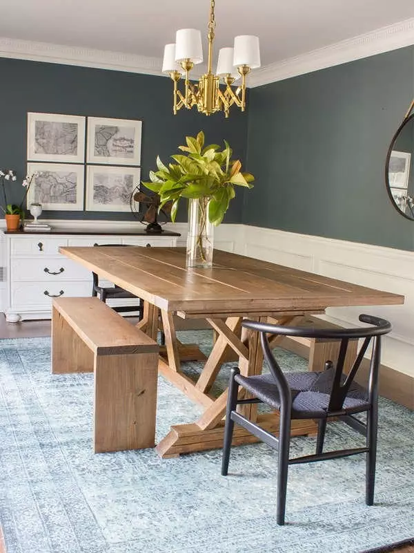 Modern Wood Farmhouse DIY Dining Table