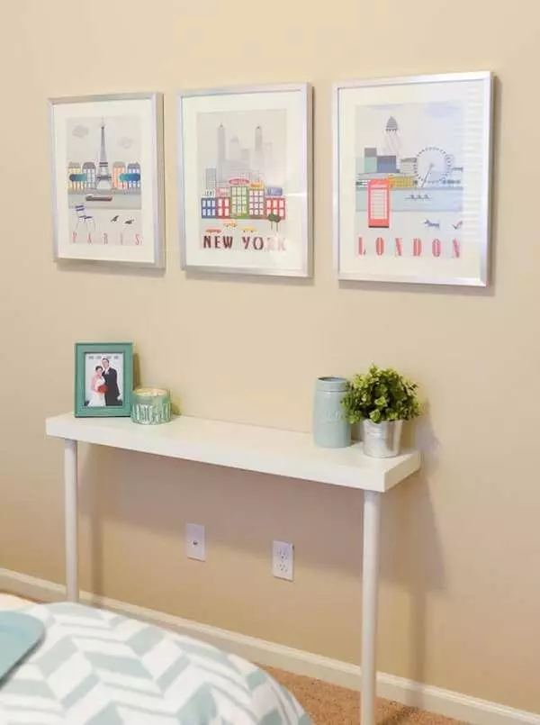 IKEA Shelves Hack Console Table