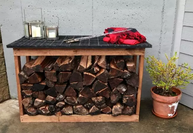 DIY Firewood Rack - Grate