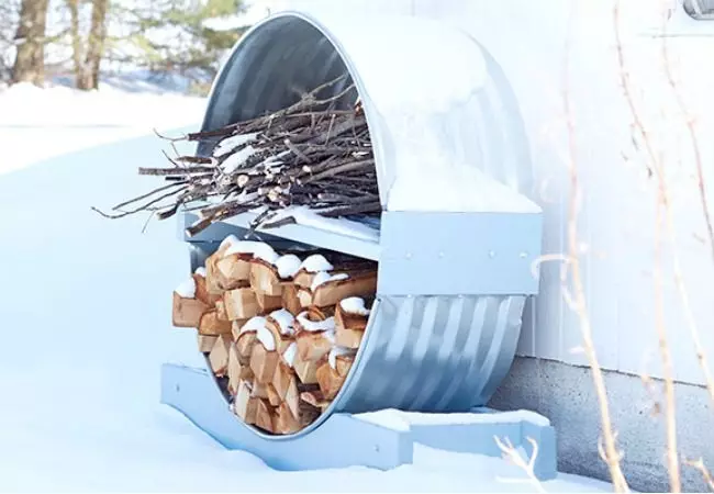 DIY Firewood Rack - Qhov rai Zoo