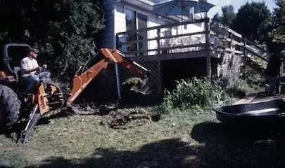 Construcción de un estanque - Excavación