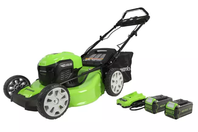 bv shop electric mowers Option: Greenworks Brushless Self-Propelled Lawn Mower