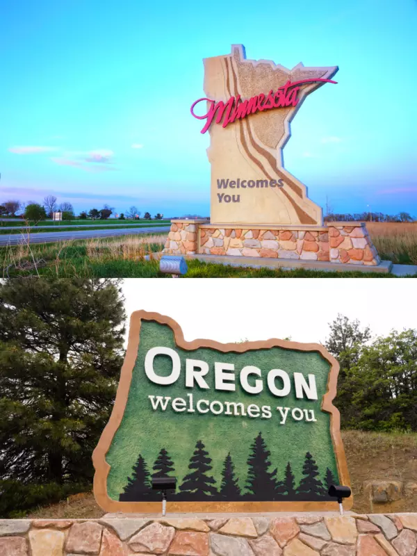 Minnesota und Oregon