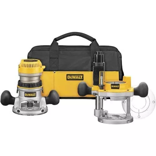 أفضل خيار لجهاز توجيه الغطس: DEWALT Fixed / Plunge Base Router Kit