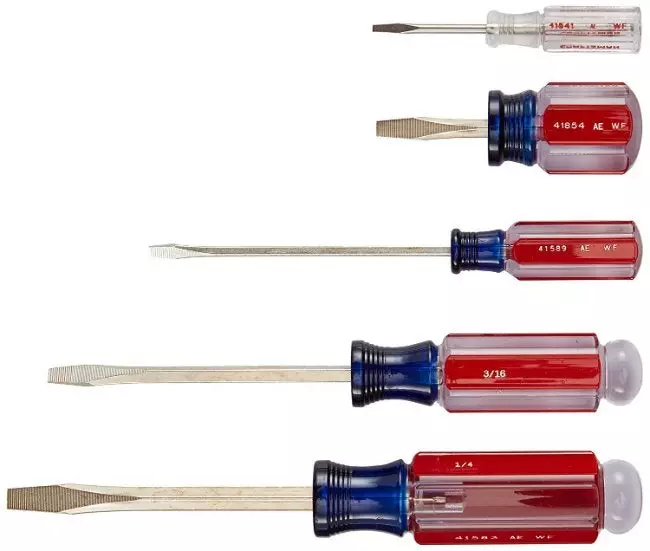 Mga Matang sa mga Screwdriver nga Mahibal-an - Mga Flat o Slotted Screwdriver