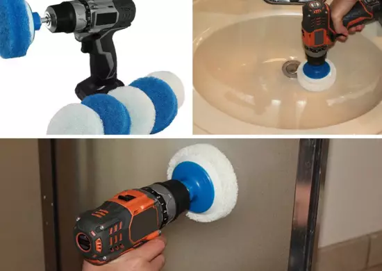RotoScrub Bathroom Cleaning Drill Haɗe-haɗe