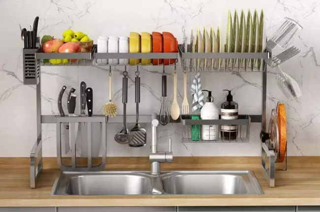 Plej Bone Super La Lavujo Dish Rack Opcioj